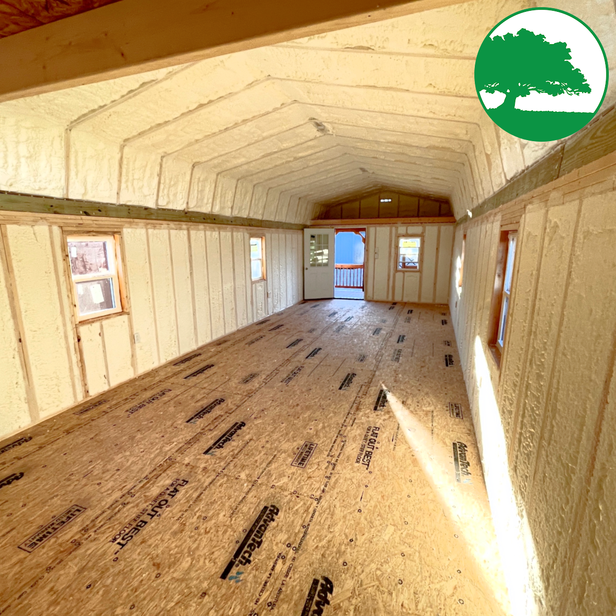 14' x 40' Treated "Lofted Cabin w/ Electric" - Backyard World