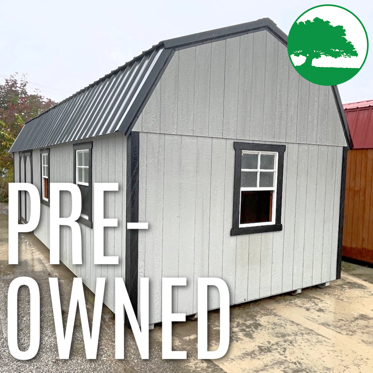 PRE-OWNED 12' x 28' Painted Side Loft Barn - Backyard World