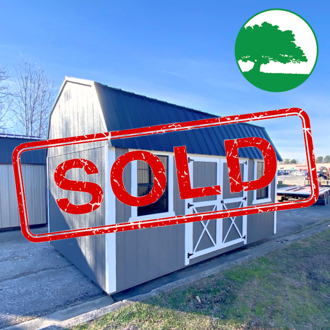 *SOLD*10' x 16' Painted "Side Loft Barn" - Backyard World