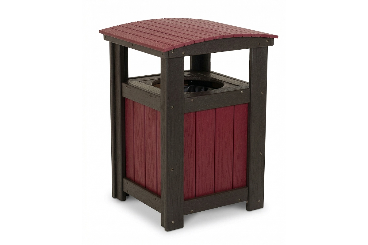 [80401] 10 Gallon Garbage Canister* w/ Roof - Beckden Buildings