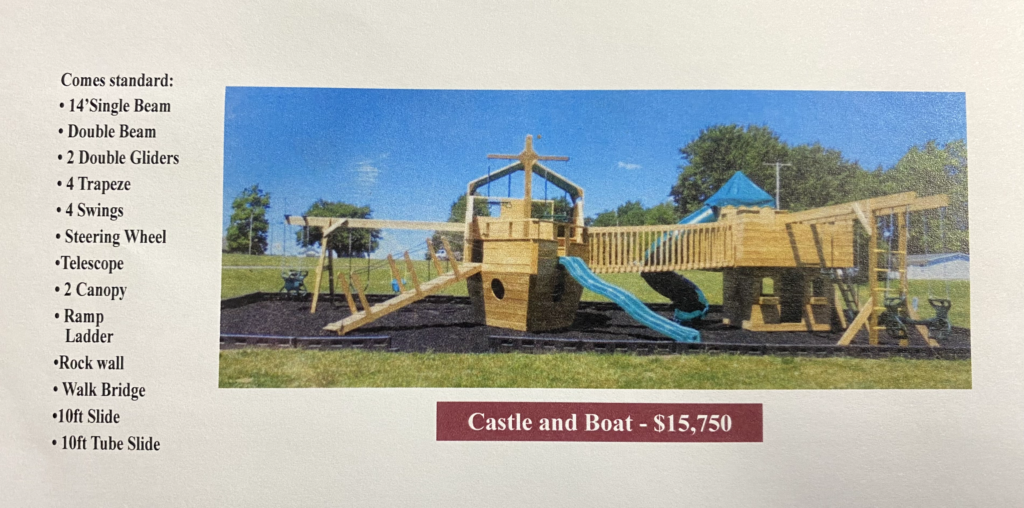 Castle and Boat Playset For Sale - Castle's Yard Barn Sales